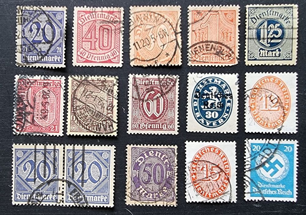 DEUTSCHES REICH DIENSTMARKEN BIS 1936 GS (Gebraucht) in Düdingen für CHF 3 – mit Lieferung auf ...
