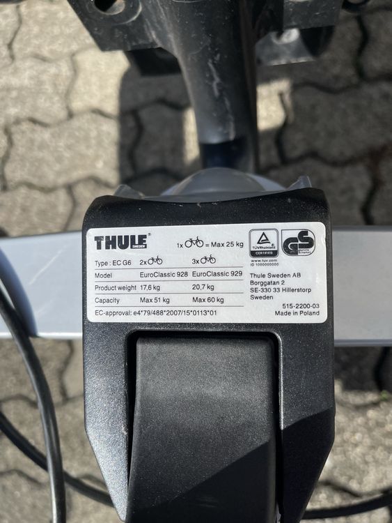 Thule EuroClassic 928 Veloträger für 23Velos Occasion (Gebraucht) in ...