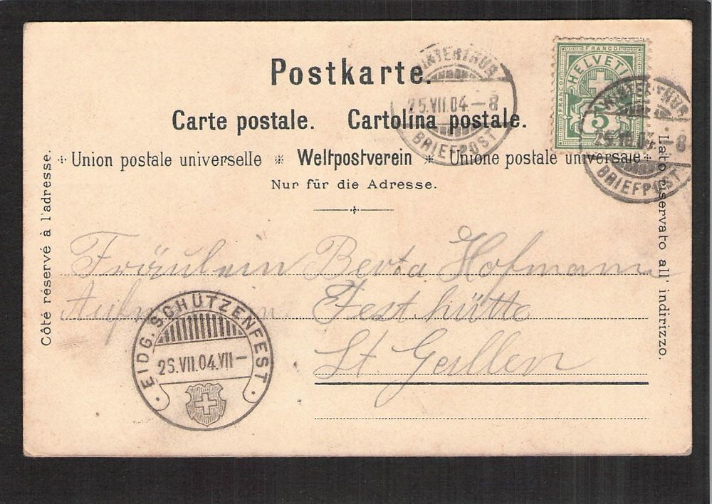 #Steinmann Litho , Schloss Mörsburg Winterthur , gel.1904 (Gebraucht) in Reichenburg für CHF 17 ...