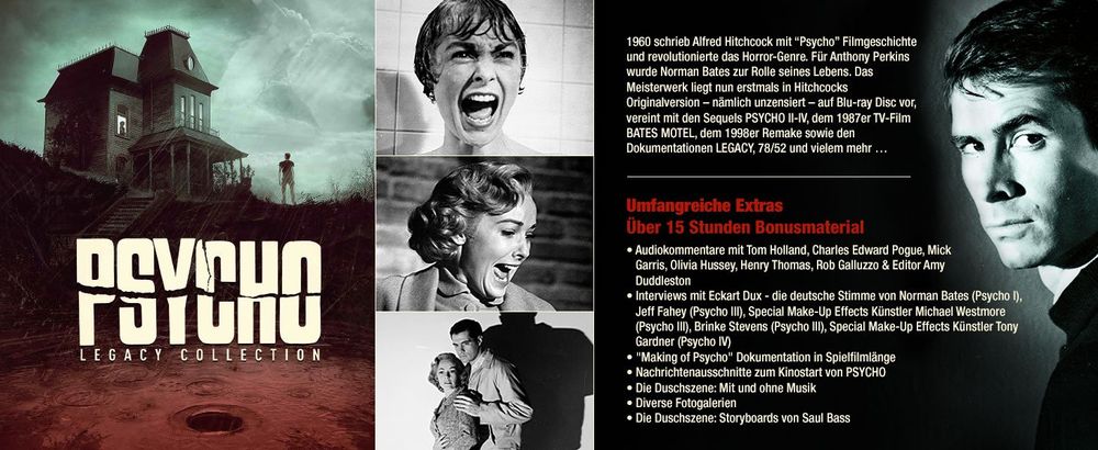 Psycho Legacy Collection - UNCUT/8 Blu-rays/Hitchcock/RAR (Gebraucht ...