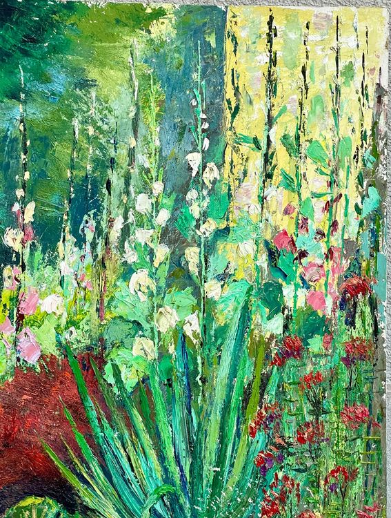 Sinischa Christen (1922-2007) Großes Garten Ansicht Gemälde (Gebraucht ...