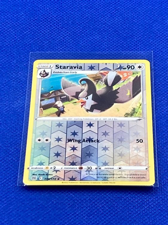 Pokemon Brilliant Stars Staravia 118 / 172 Reverse Holo EN (Neu (gemäss Beschreibung)) in Baar ...