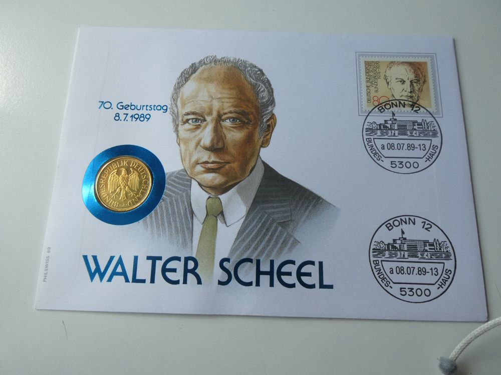Deutschland 1989, Münzbrief Walter Scheel | Kaufen auf Ricardo