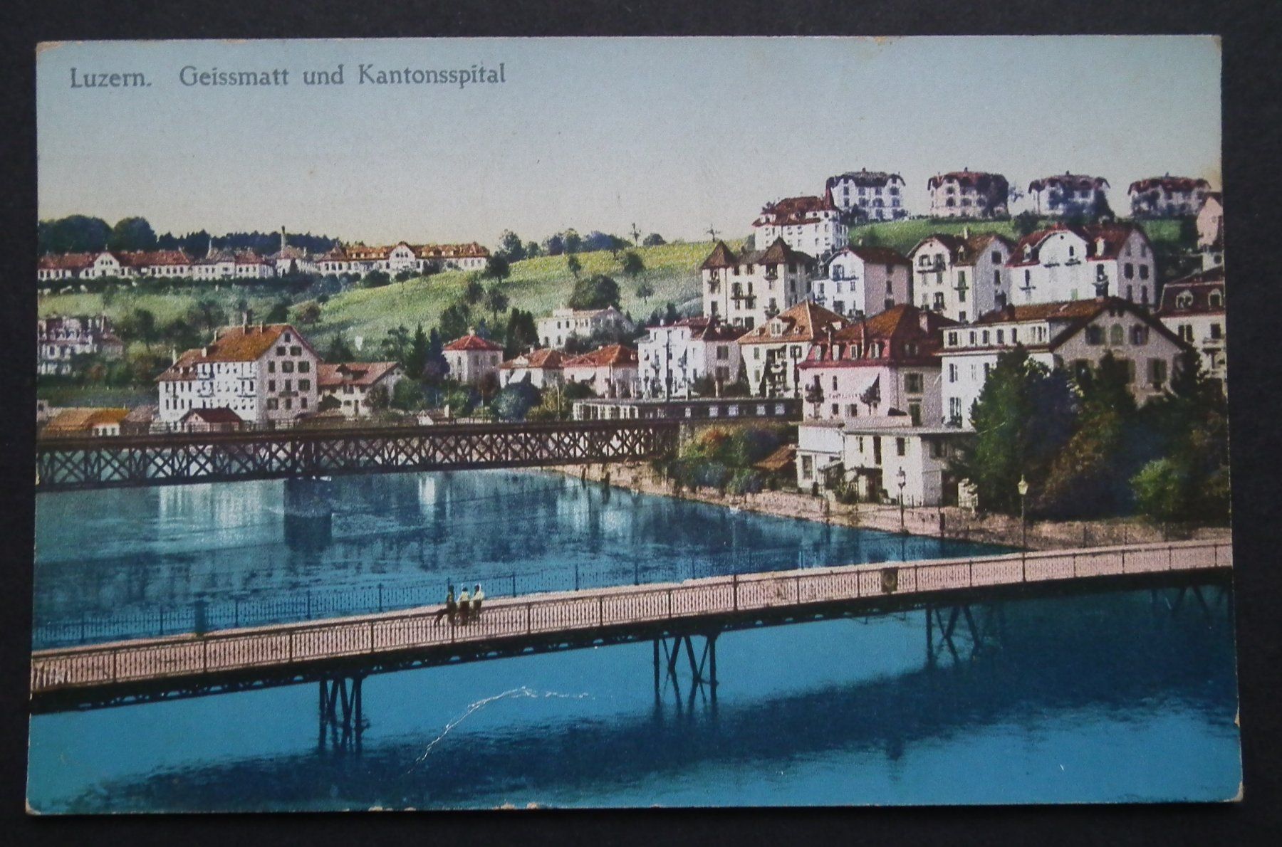 Luzern 1928, Geissmatt alte Geissmattbrücke Eisenbahnbrücke (Gebraucht ...