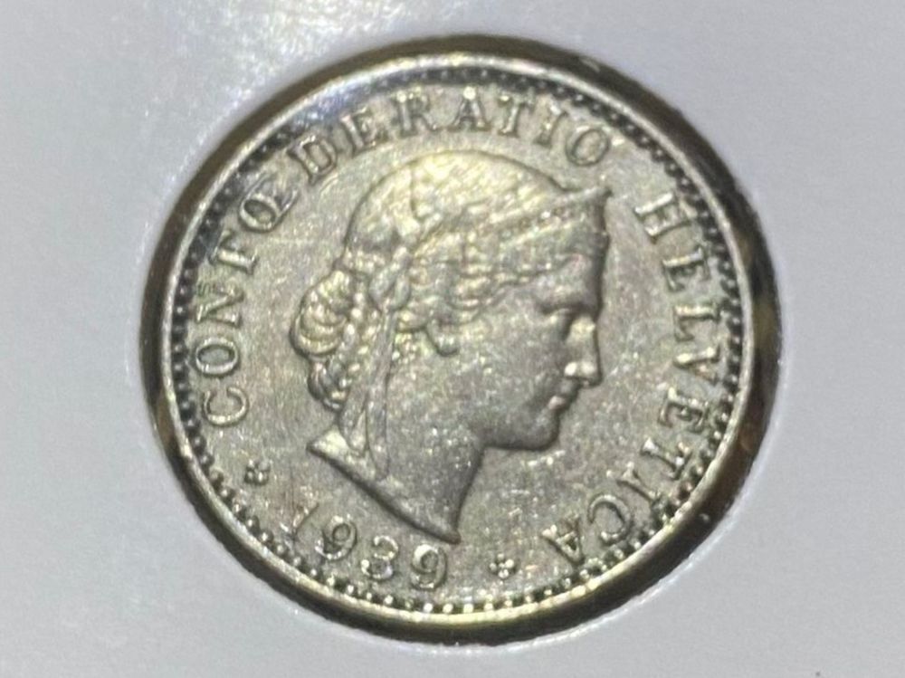 Schweiz 20 Rappen 1939 B in Münzrähmchen ss (Neu (gemäss Beschreibung)) in Speicher für CHF 1.5 ...