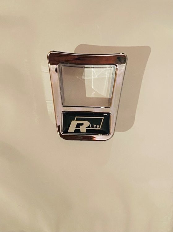 VW R Line Lenkrad Emblem, Logo in chrom, schwarz Neu (Neu und ...
