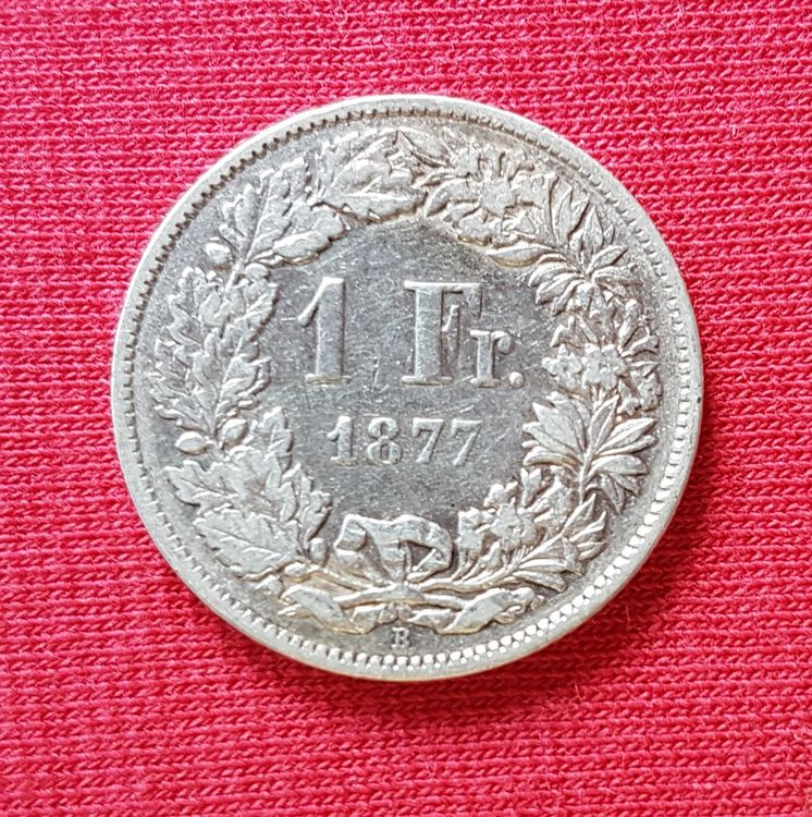 1 Franken 1877 seltene und uralte Silbermünze ab nur 1 Fr !! | Kaufen auf Ricardo