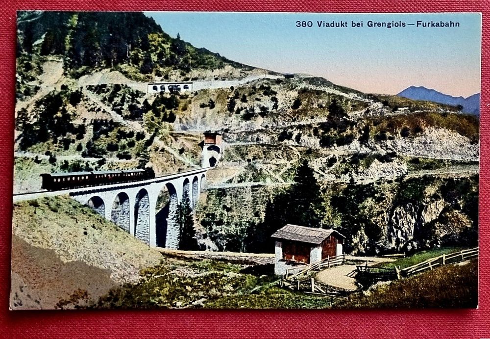 Grengiols - Furkabahn auf dem Viadukt vor Tunneleingang (Gebraucht) in ...