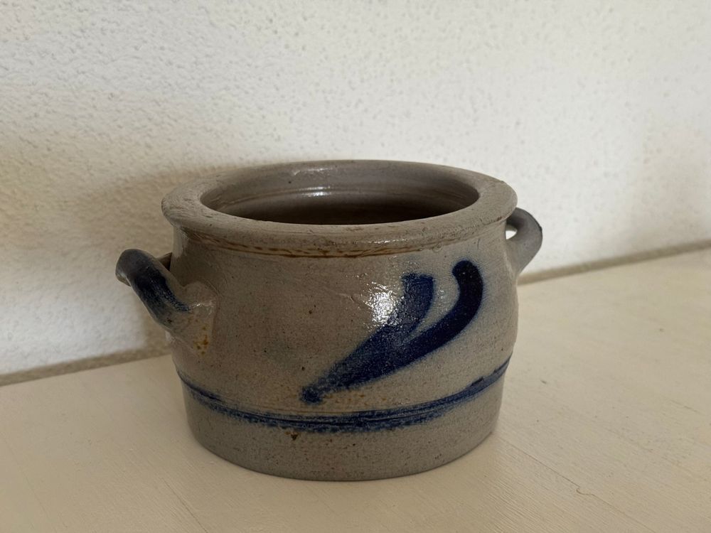 Rustikaler Steingut-Topf / Vorratstopf mit Henkeln (Gebraucht) in ...