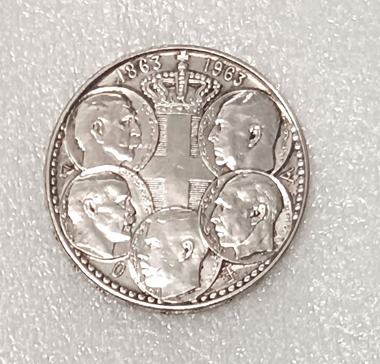 💰 Gedenkmünzen - Griechische Könige 1863 - 1963 (Gebraucht) in ...