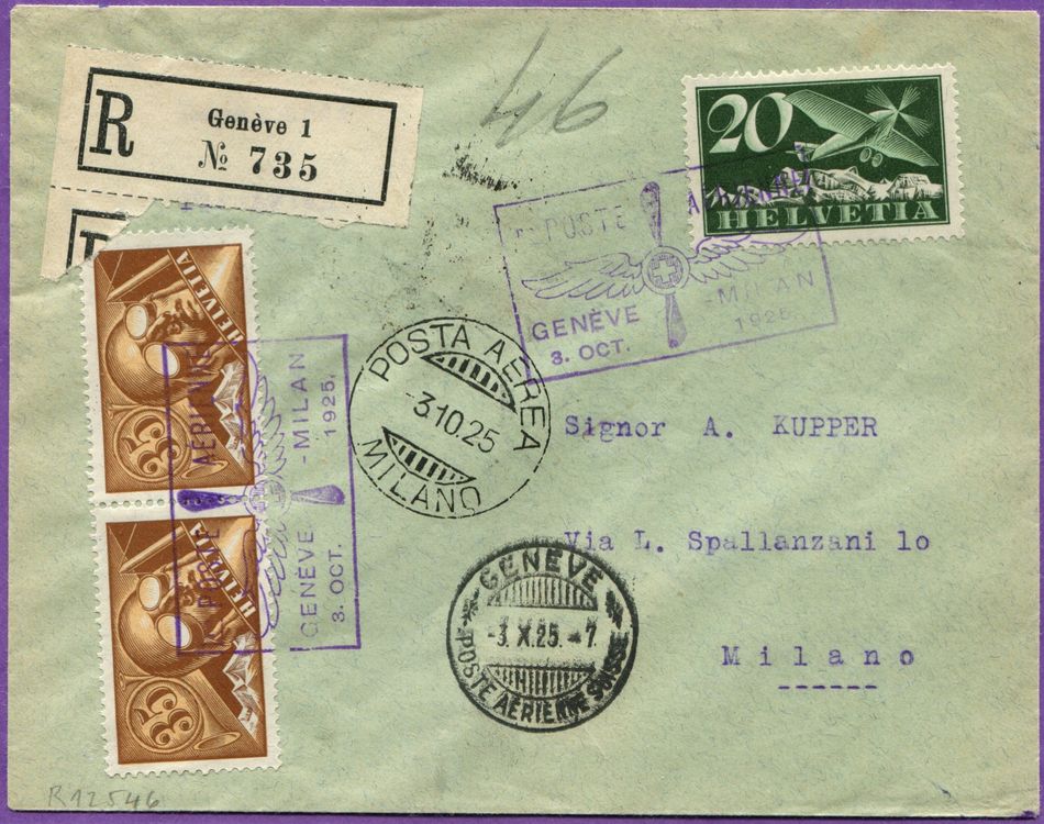 1925 R-Genève Poste Aérienne-MILANO Posta Aerea | Kaufen auf Ricardo 1925 R-Genève Poste Aérienne-MILANO Posta Aerea | Kaufen auf Ricardo