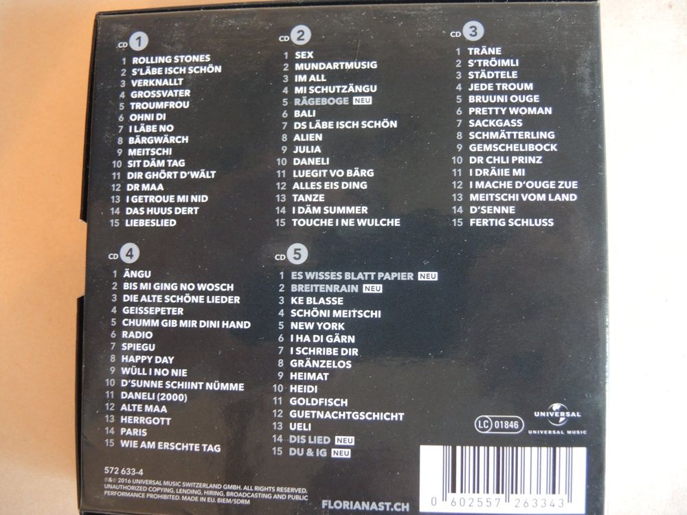 CD Box 5 Stück FLORIAN AST Wunsch Album Jubiläumsedition (Gebraucht) in ...