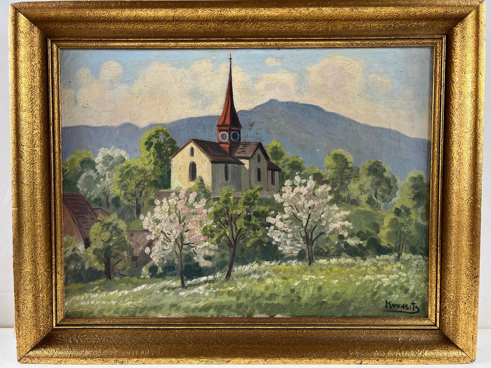 Alte Landschaft Gemälde Signiert. | Kaufen auf Ricardo