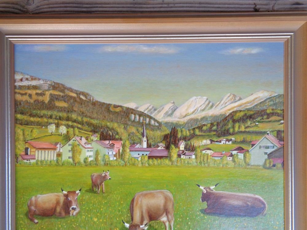 CHURFIRSTEN NESSLAU WEIDENDE KÜHE TOGGENBURG SENNTUM GEMÄLDE (Gebraucht) in Henggart für CHF 180 ...