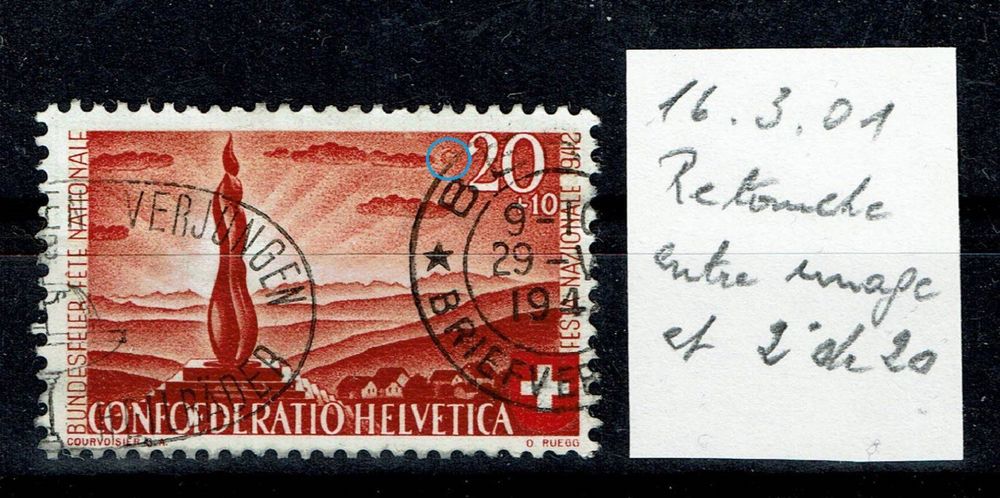 VAR/Pro Patria B16 oblit. variété 3.01 | Kaufen auf Ricardo