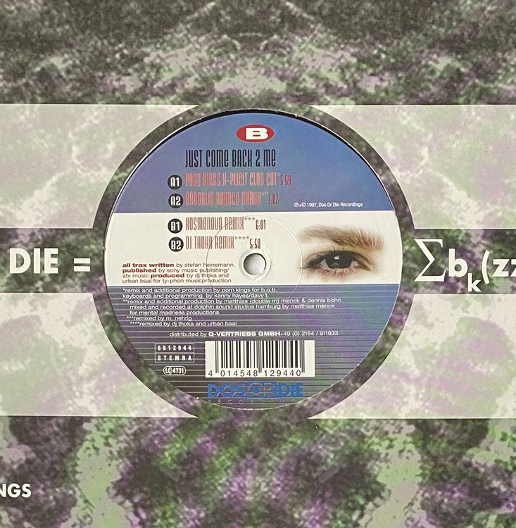 Hypertrophy, Just Come Back 2 Me (Remixes)(Trance) (Gebraucht) in Flums ...