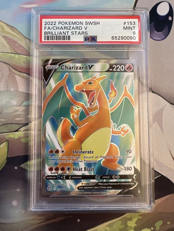 PSA 9 Charizard V / Glurak / Dracaufeu Brilliant Stars 2022 (Neu (gemäss Beschreibung)) in Biel ...