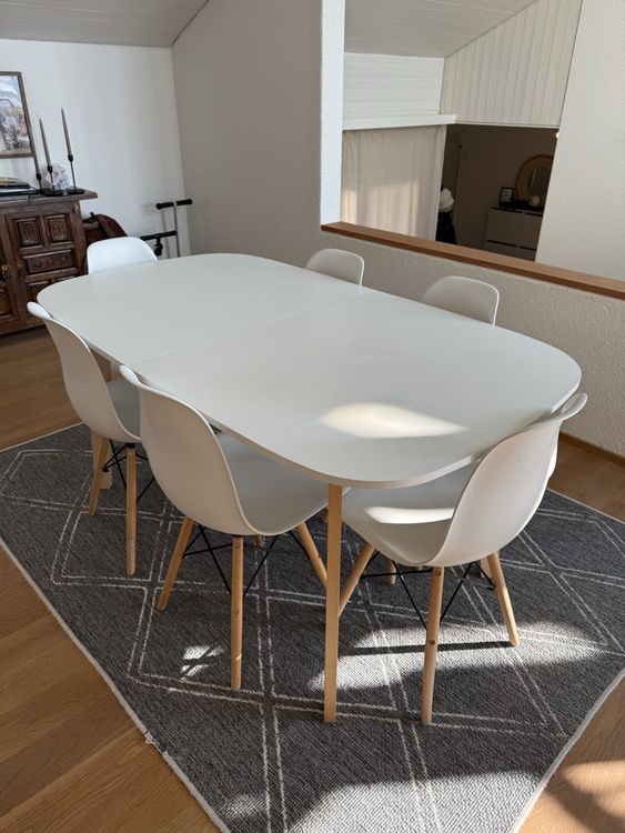 Extendable dining table with 6 chairs | Kaufen auf Ricardo