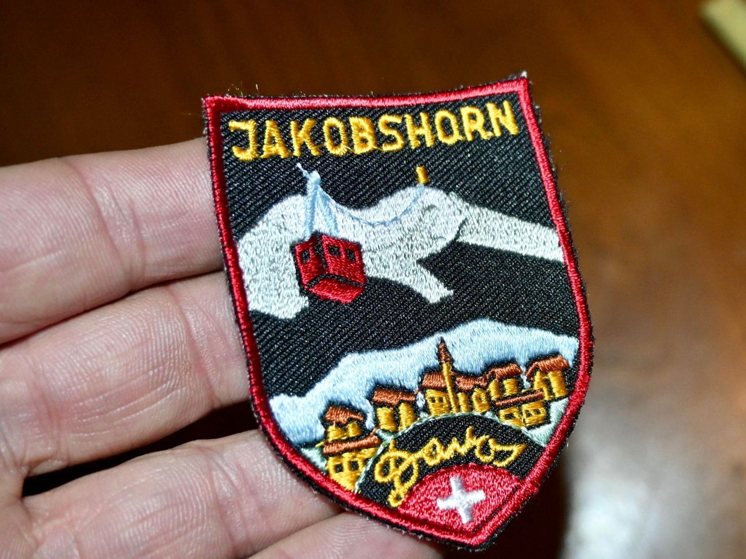 VINTAGE Badge JAKOBSHORN Davos ST. GALLER STICKEREI (Gebraucht) in ...