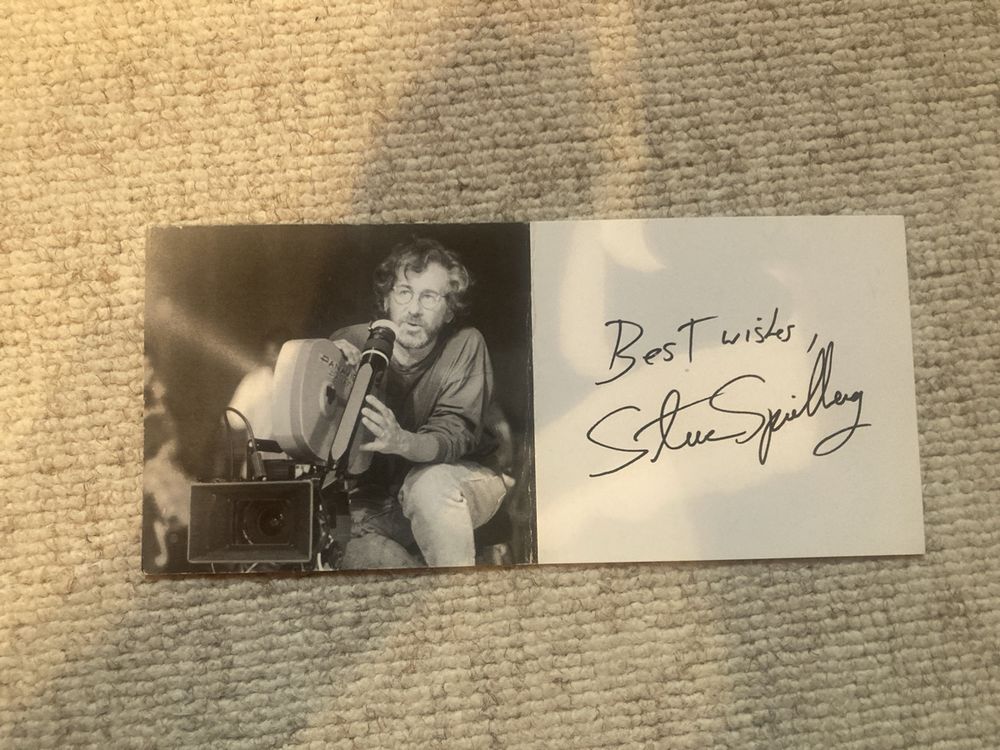 Autographe original de Steven Spielberg - Rare ! (Neuf (Voir ...
