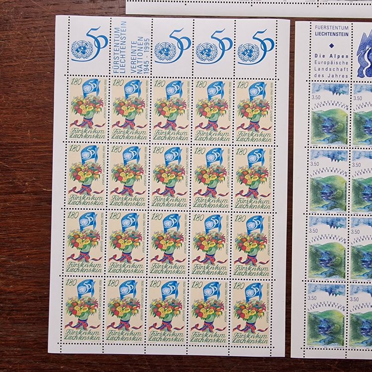 FL 1995 Kleinbögen 1105/1107 ** (Neu (gemäss Beschreibung)) in Aesch LU für CHF 4.9 – mit ...