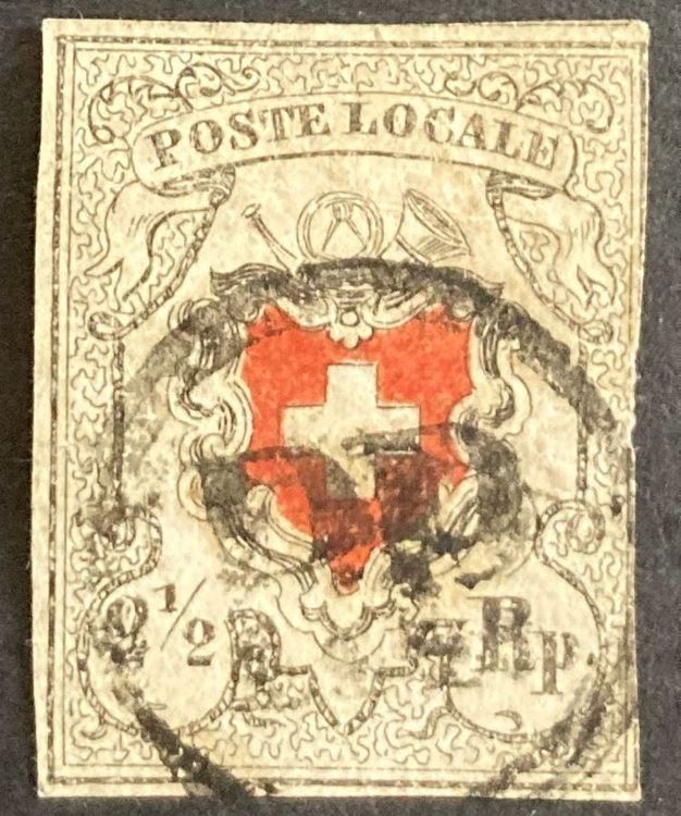 Poste Locale 1850, 14I.01 mit Befund Eichele, SBK 3100 Fr. (Gebraucht) in Flawil für CHF 330 ...