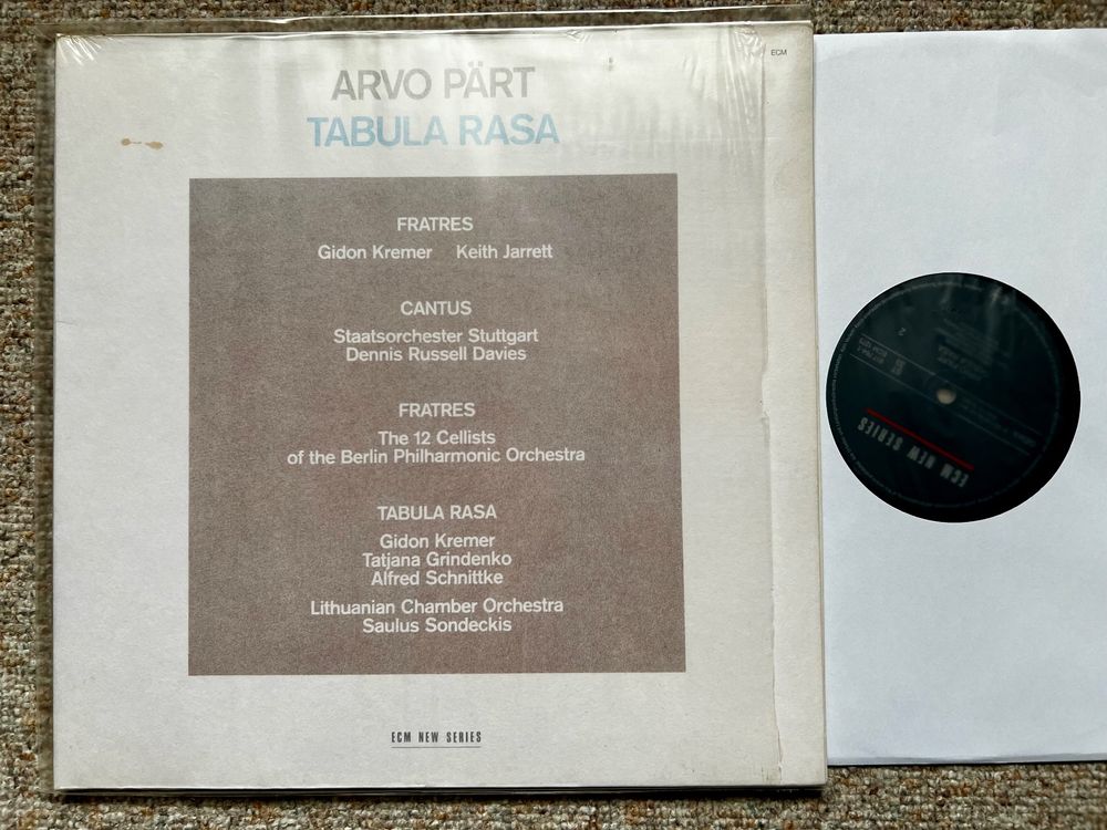 Arvo Pärt – Tabula Rasa Gidon Kremer Keith Jarrett - LP 🛀 (Gebraucht ...