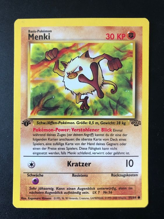 Pokémon Menki 1. Edition 55/64 | Kaufen auf Ricardo