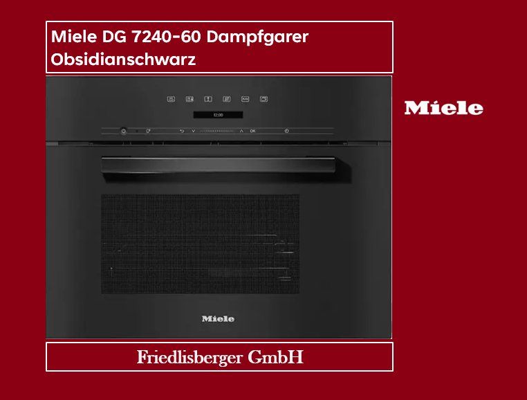 Miele DG 7240-60 Dampfgarer Obsidianschwarz (Neu (gemäss Beschreibung ...