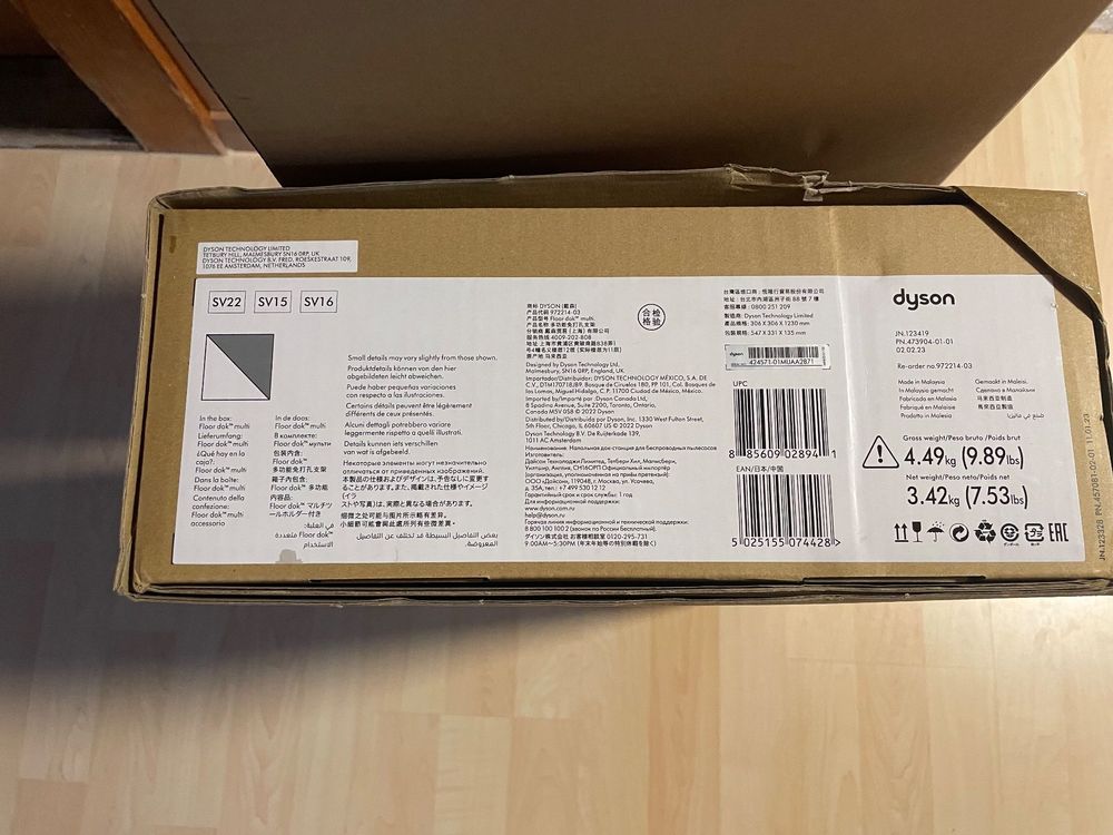Dyson V15 Detect Absolute (Gold) + Dyson Floor Dok – Neu (Neu und ...