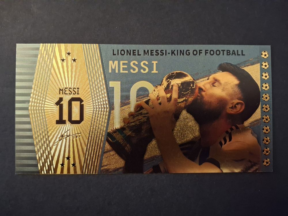 Banknote (Goldfolie) - Lionel Messi King of Football (Neu (gemäss ...
