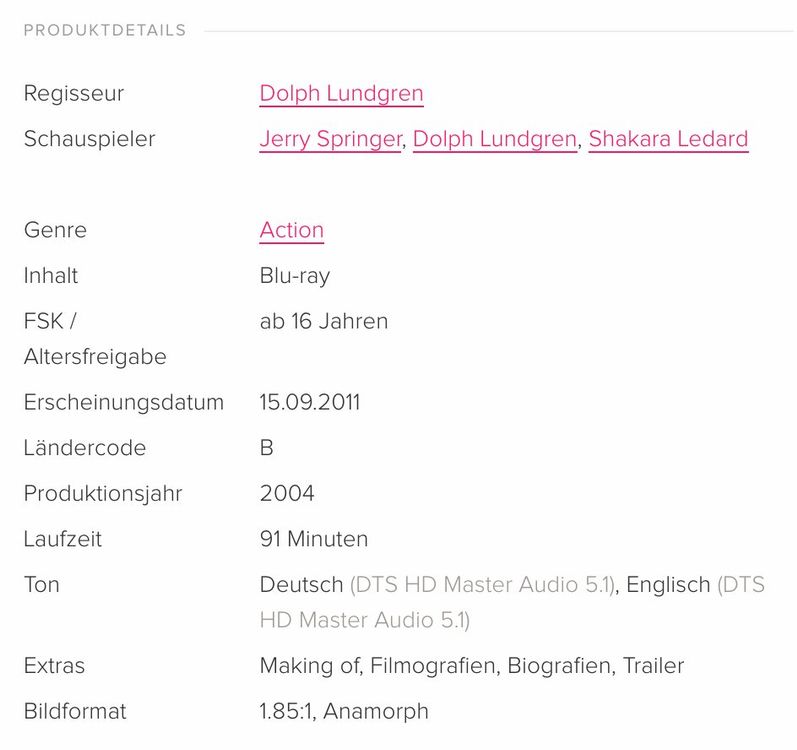 The Defender (2004) Dolph Lundgren (Blu ray) (Gebraucht) in Brunnen für ...