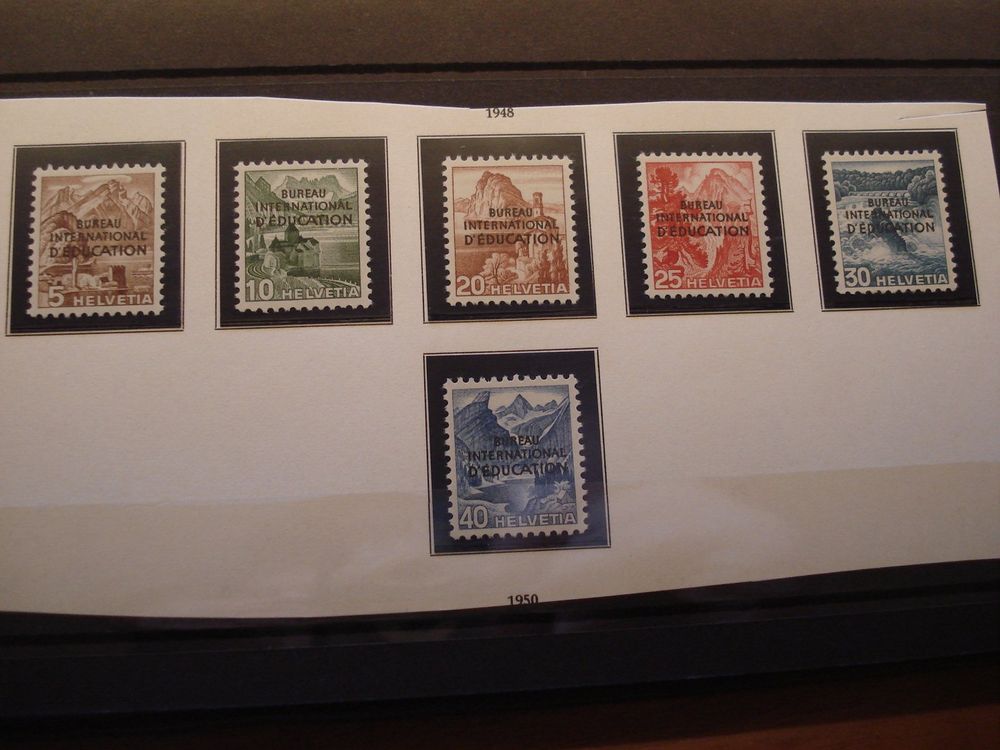 Satz Landschaftsbilder 1948 ** Überdruck BIE (Gebraucht) in Niederwil AG für CHF 2.2 – mit ...