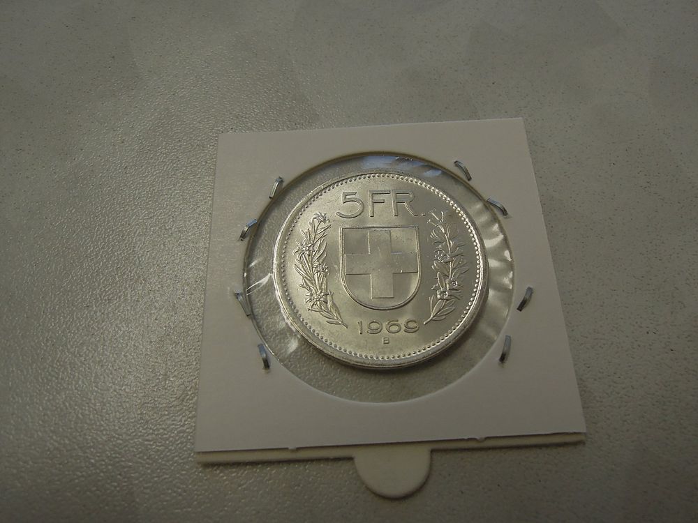 Schweiz 5 Franken 1969 Silber 835% STGL (Gebraucht) in Bad Zurzach für CHF 7 – mit Lieferung auf ...