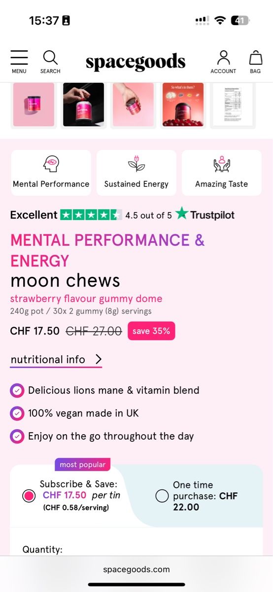 Spacegoods Moon Chews v1.0 Strawberry Flavour New & unopened (Neu und ...