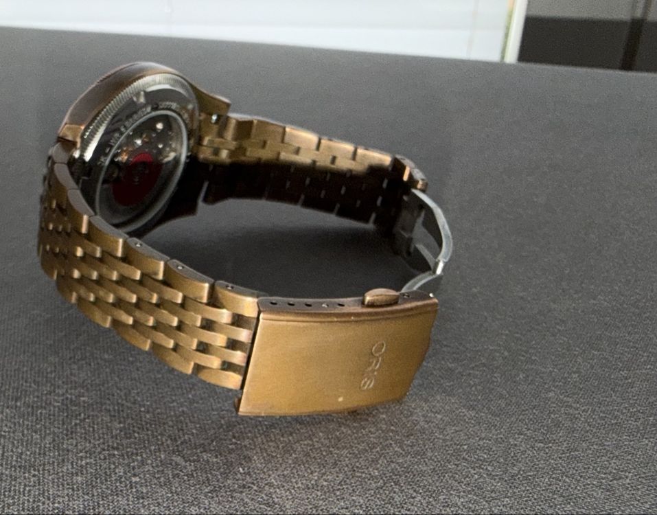 Oris Big Crown Bronze Pointer Date bordeaux / rot im Fullset (Gebraucht ...
