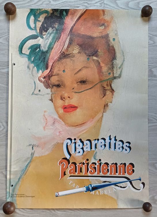 Vintage PARISIENNE CIGARETTEN Tabak Poster | Kaufen auf Ricardo