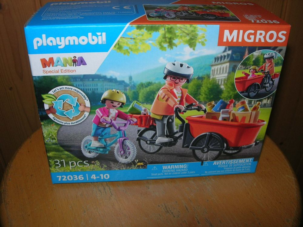PLAYMOBIL Migros Mania 72036 Lastenvelo (Neu und originalverpackt) in ...