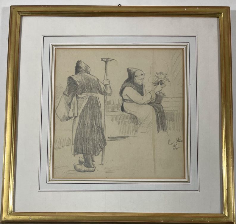 Antike Interessante Zeichnung unleserlich Signiert | Kaufen auf Ricardo