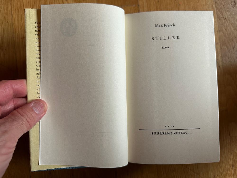 Max Frisch: Stiller. (Gebraucht) in Zürich für CHF 21 – mit Lieferung ...