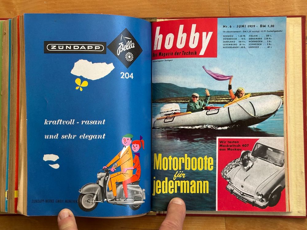 Hobby Buch Sammlung Ausgaben 1 - 6 1959, ab Hammerpreis 1.- (Gebraucht ...