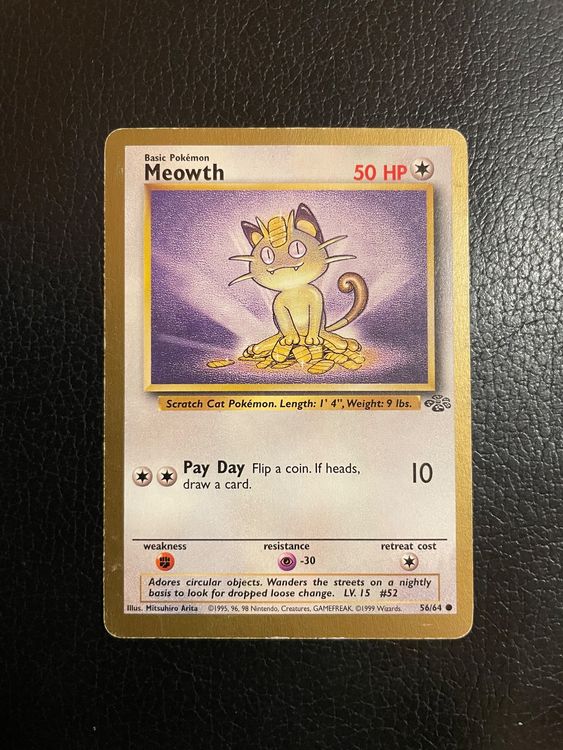 Jungle MEOWTH *GOLD Border* Fruit Roll-Up Promo RARE Ab 1 | Kaufen auf ...