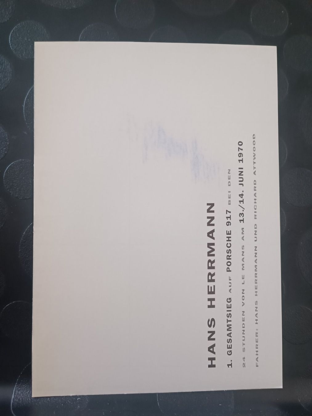 Hans Herrmann - handsignierte alte Karte (Gebraucht) in Menziken für ...