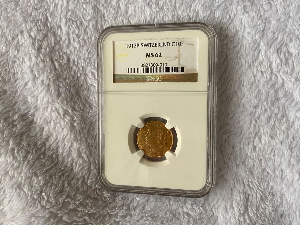 Schweiz 10 Franken 1912 NGC (MS62) | Kaufen auf Ricardo