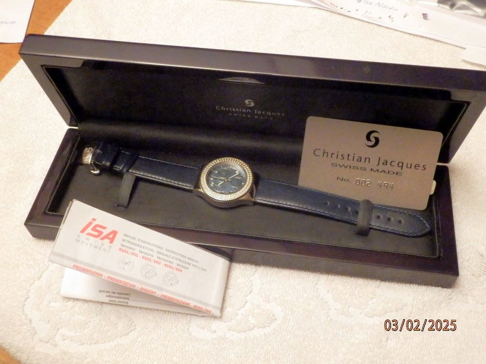 Christian Jacques, Chronograph, Quartz, mit 120 Sirkonen (Gebraucht) in Ueberstorf für CHF 280 ...