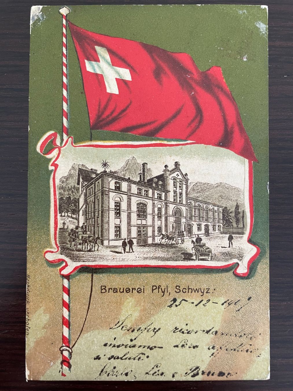 SCHWYZ Brauerei Pfyl, Wappen, NACH BUENOS AIRES! 1907 (Gebraucht) in ...