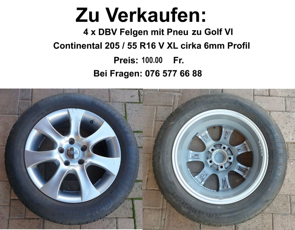 Auto Felgen mit Rad VW (Gebraucht) in Rottenschwil für CHF 55 – nur ...