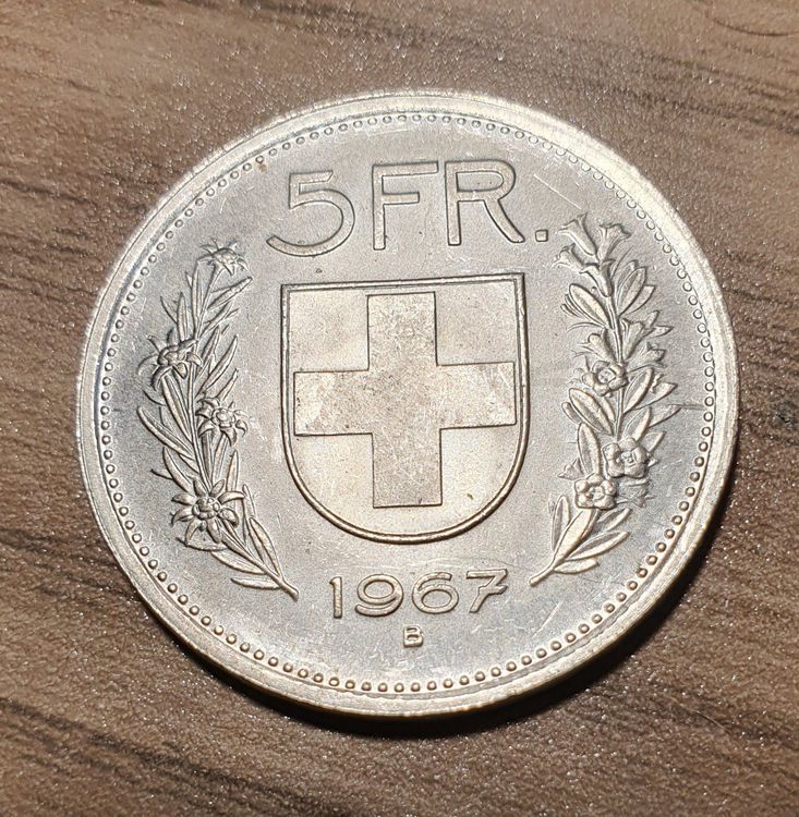 5.-Franken Silbermünzen 1967 (Gebraucht) in Rickenbach für CHF 8 – mit Lieferung auf Ricardo kaufen