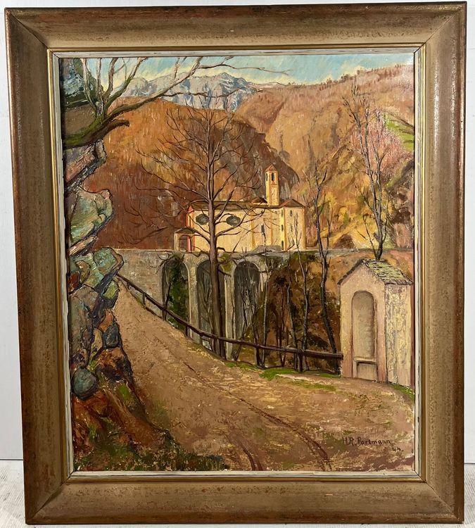Hans Rudolf Portmann (1905-1989) Grosse Szene Ölgemälde | Kaufen auf Ricardo
