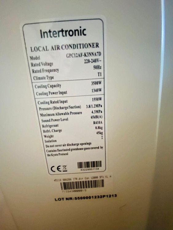 Klimagerät Intertronic 12.000 BTU (Gebraucht) in für CHF 330 – nur ...
